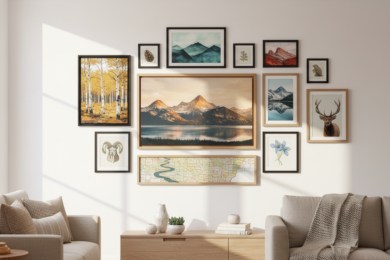 Gallery Wall Ideas Using Colorado Artwork: Prints & Accents – Kane ...